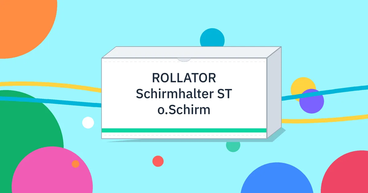 Symbolbild: Packung mit der Aufschrift ROLLATOR Schirmhalter ST o.Schirm (PZN 14300496) – Verfügbarkeit und Bezug in Apotheken in Frankfurt am Main