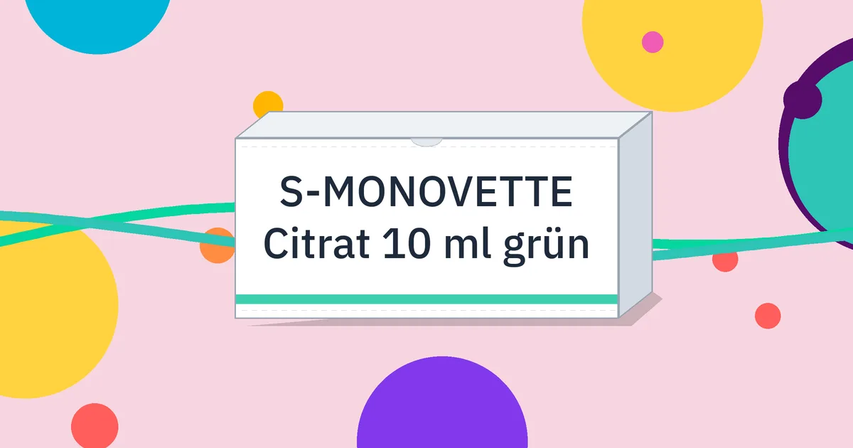 Symbolbild: Packung mit der Aufschrift S-MONOVETTE Citrat 10 ml grün (PZN 10259934) – Verfügbarkeit und Bezug in Apotheken in Frankfurt am Main