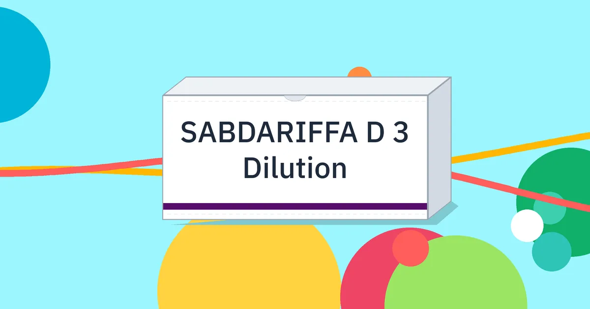 Symbolbild: Packung mit der Aufschrift SABDARIFFA D 3 Dilution (PZN 07179396) – Verfügbarkeit und Bezug in Apotheken in Frankfurt am Main