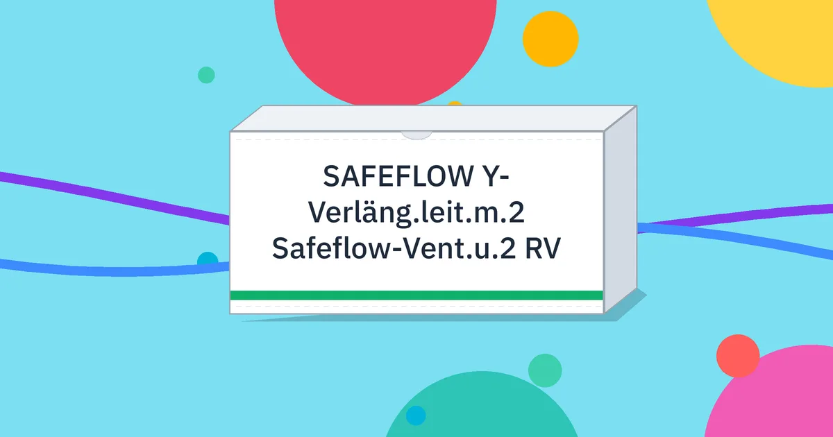 Symbolbild: Packung mit der Aufschrift SAFEFLOW Y-Verläng.leit.m.2 Safeflow-Vent.u.2 RV (PZN 12576969) – Verfügbarkeit und Bezug in Apotheken in Frankfurt am Main