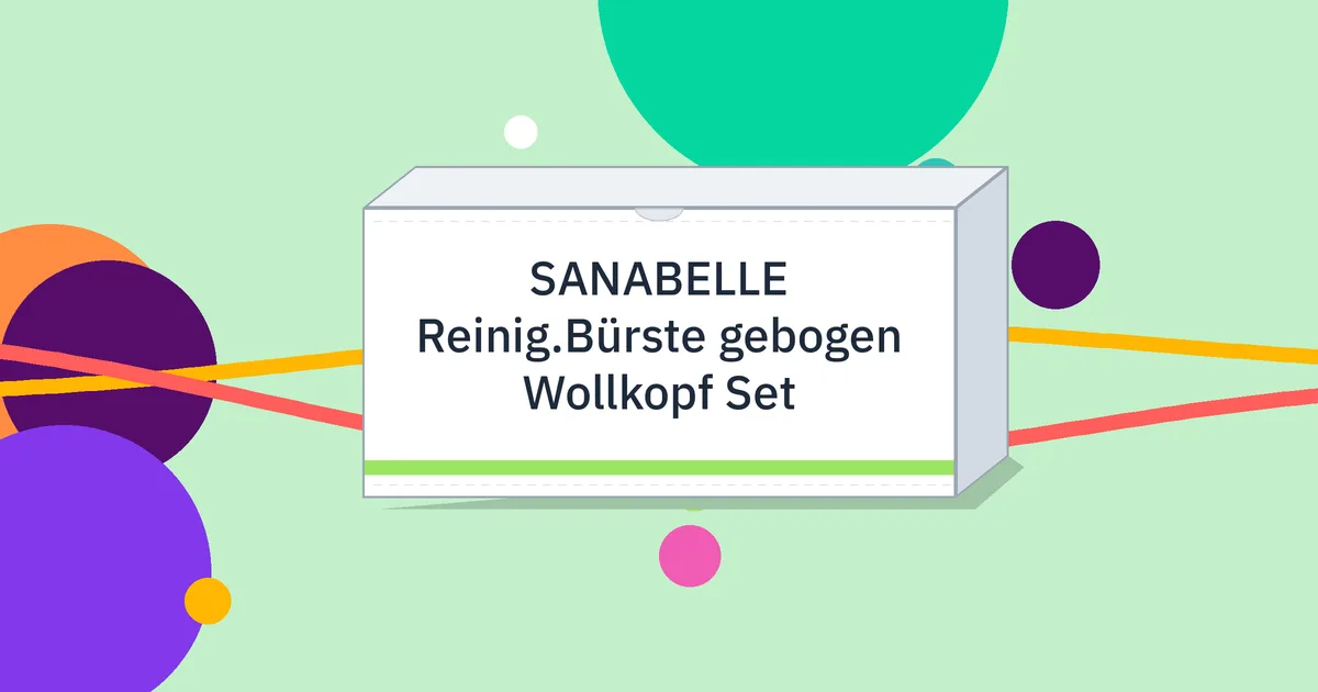 Symbolbild: Packung mit der Aufschrift SANABELLE Reinig.Bürste gebogen Wollkopf Set (PZN 01174707) – Verfügbarkeit und Bezug in Apotheken in Frankfurt am Main