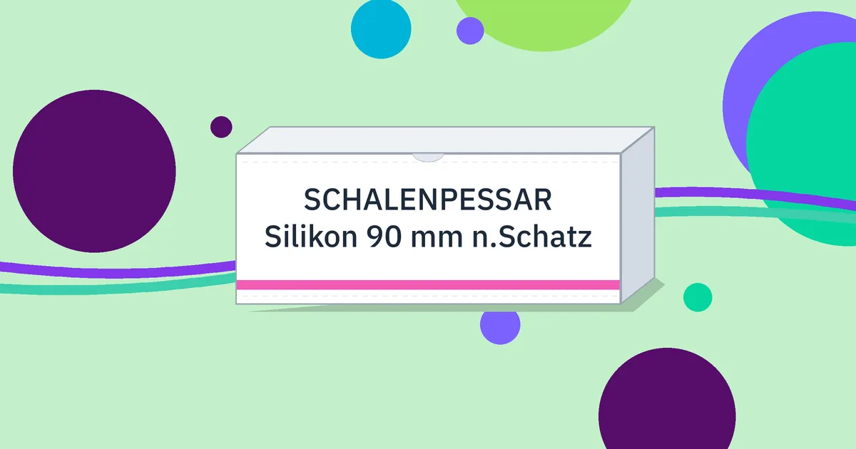 Symbolbild: Packung mit der Aufschrift SCHALENPESSAR Silikon 90 mm n.Schatz (PZN 03672071) – Verfügbarkeit und Bezug in Apotheken in Frankfurt am Main