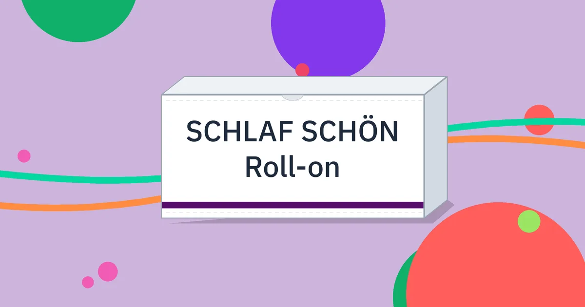 Symbolbild: Packung mit der Aufschrift SCHLAF SCHÖN Roll-on (PZN 18196972) – Verfügbarkeit und Bezug in Apotheken in Frankfurt am Main