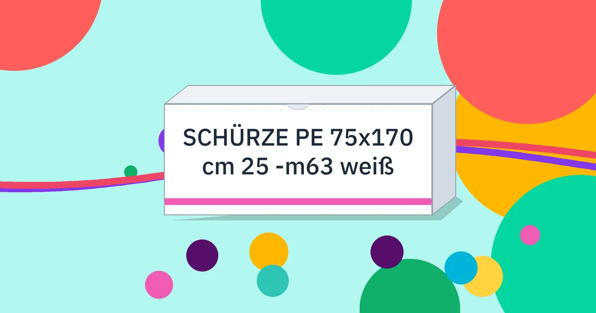 Symbolbild: Packung mit der Aufschrift SCHÜRZE PE 75x170 cm 25 -m63 weiß (PZN 07601145) – Verfügbarkeit und Bezug in Apotheken in Frankfurt am Main