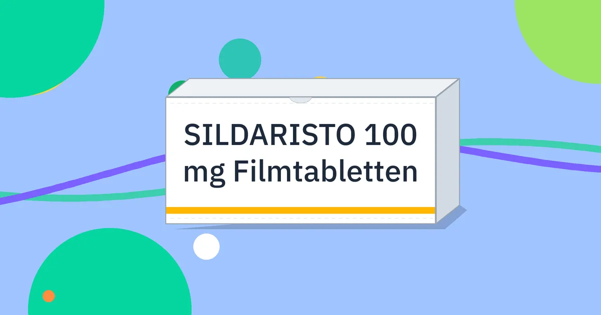 Symbolbild: Packung mit der Aufschrift SILDARISTO 100 mg Filmtabletten (PZN 18738203) – Verfügbarkeit und Bezug in Apotheken in Frankfurt am Main