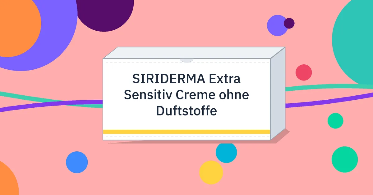 Symbolbild: Packung mit der Aufschrift SIRIDERMA Extra Sensitiv Creme ohne Duftstoffe (PZN 17561300) – Verfügbarkeit und Bezug in Apotheken in Frankfurt am Main