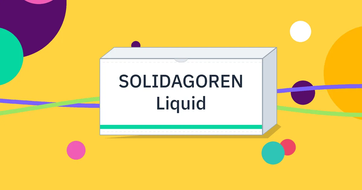 Symbolbild: Packung mit der Aufschrift SOLIDAGOREN Liquid (PZN 07593411) – Verfügbarkeit und Bezug in Apotheken in Frankfurt am Main