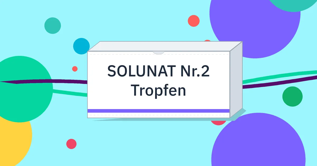 Symbolbild: Packung mit der Aufschrift SOLUNAT Nr.2 Tropfen (PZN 02937886) – Verfügbarkeit und Bezug in Apotheken in Frankfurt am Main