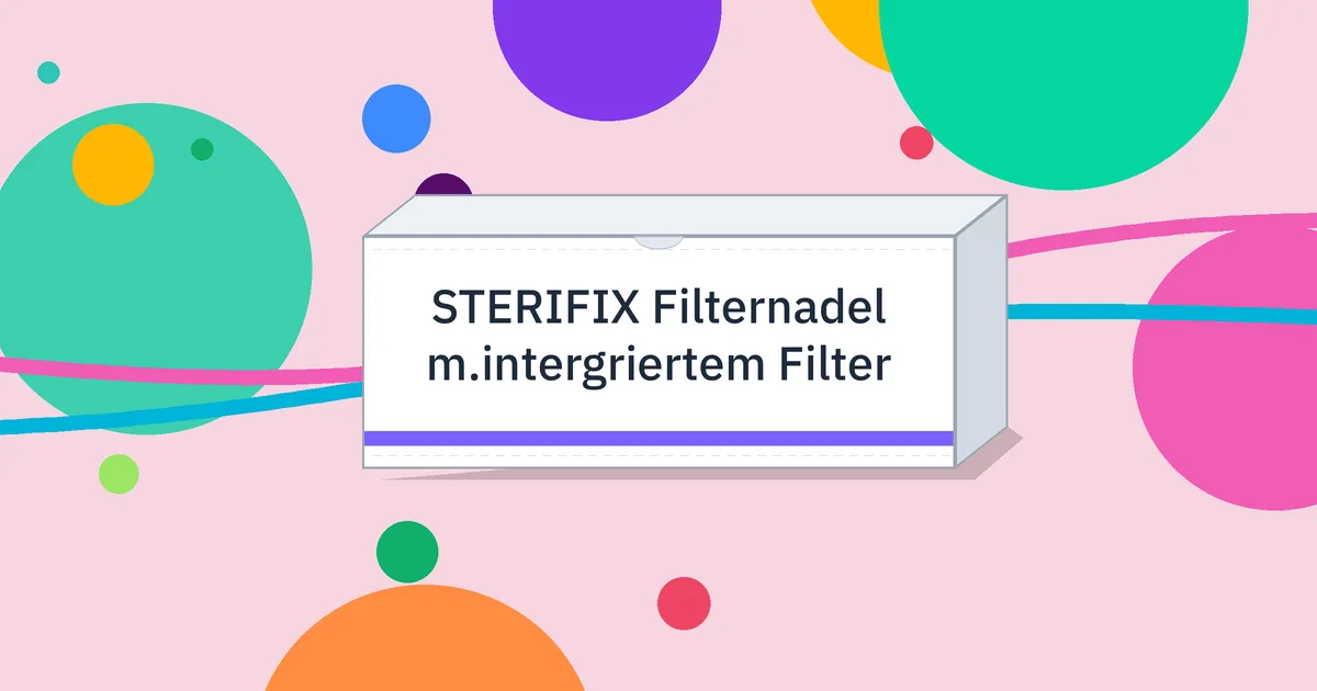 Symbolbild: Packung mit der Aufschrift STERIFIX Filternadel m.intergriertem Filter (PZN 06867013) – Verfügbarkeit und Bezug in Apotheken in Frankfurt am Main