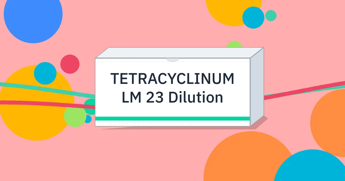 Symbolbild: Packung mit der Aufschrift TETRACYCLINUM LM 23 Dilution (PZN 13689291) – Verfügbarkeit und Bezug in Apotheken in Frankfurt am Main