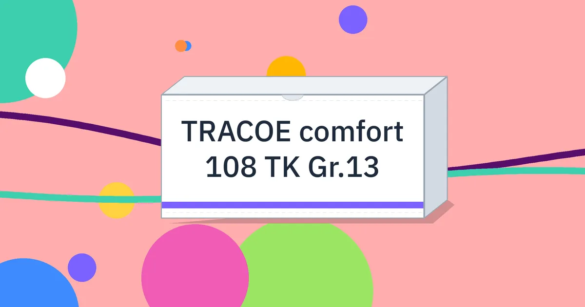 Symbolbild: Packung mit der Aufschrift TRACOE comfort 108 TK Gr.13 (PZN 10750481) – Verfügbarkeit und Bezug in Apotheken in Frankfurt am Main