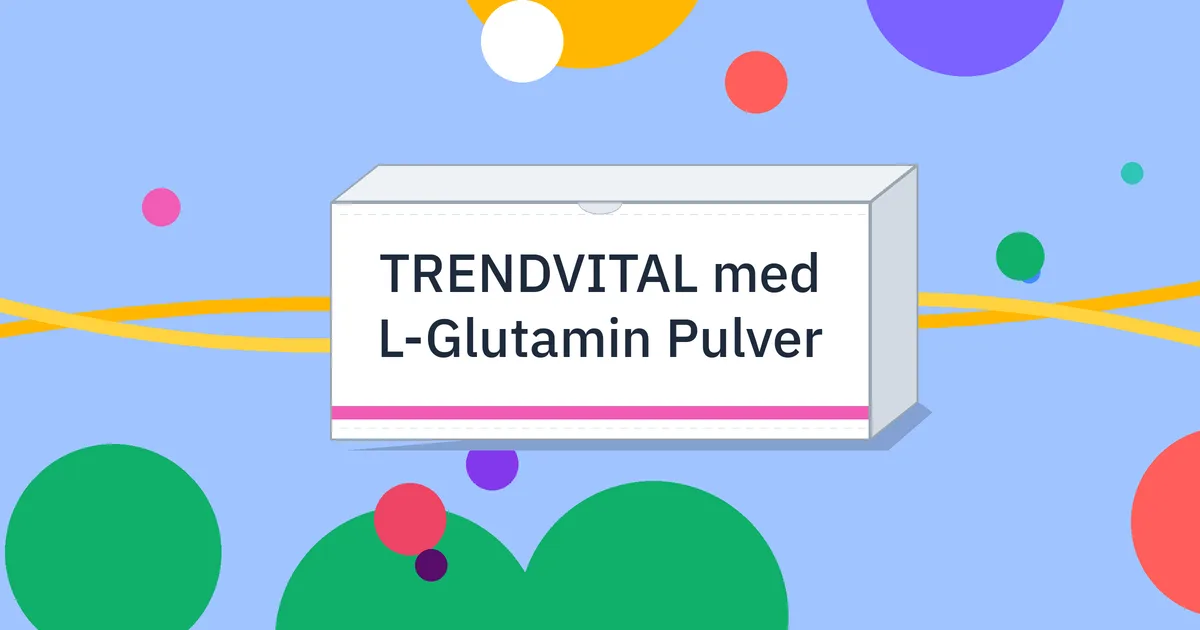 Symbolbild: Packung mit der Aufschrift TRENDVITAL med L-Glutamin Pulver (PZN 12563062) – Verfügbarkeit und Bezug in Apotheken in Frankfurt am Main