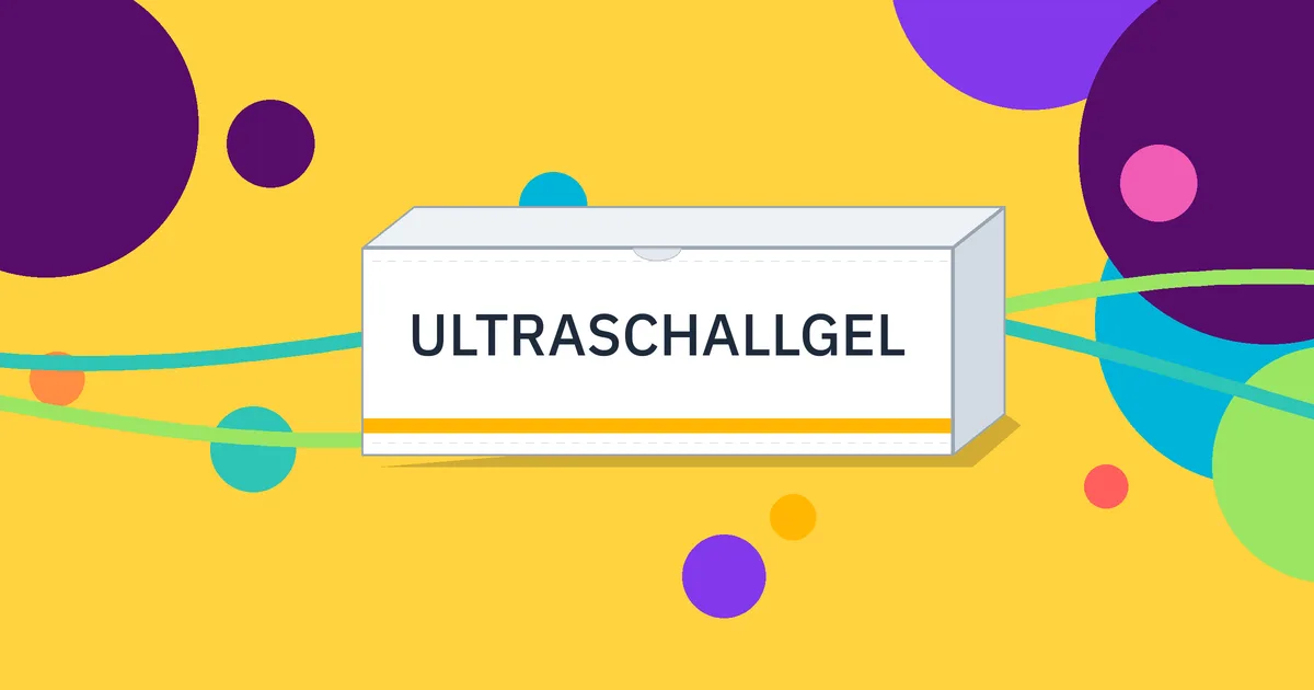 Symbolbild: Packung mit der Aufschrift ULTRASCHALLGEL (PZN 09484821) – Verfügbarkeit und Bezug in Apotheken in Frankfurt am Main