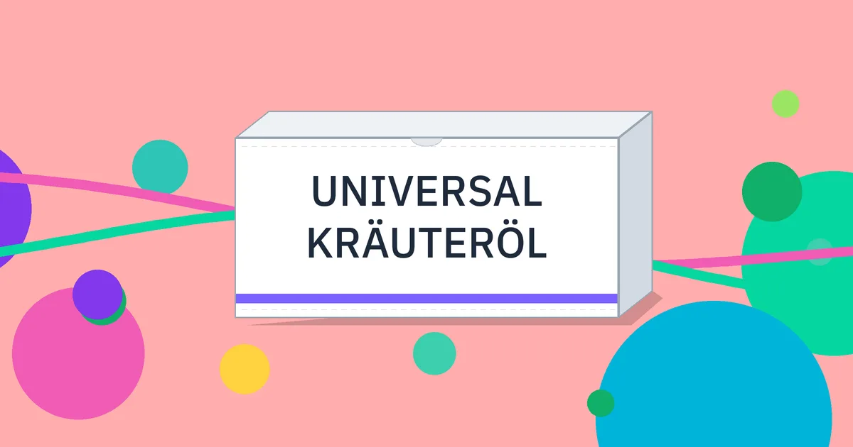 Symbolbild: Packung mit der Aufschrift UNIVERSAL KRÄUTERÖL (PZN 04074030) – Verfügbarkeit und Bezug in Apotheken in Frankfurt am Main