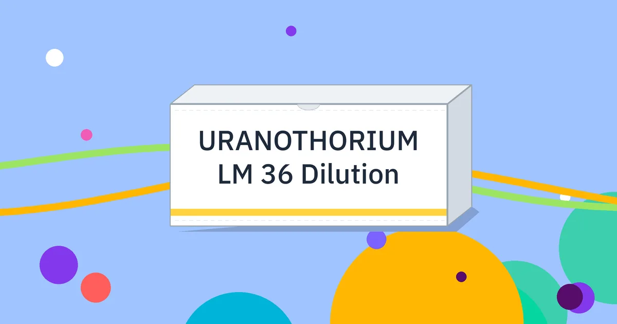 Symbolbild: Packung mit der Aufschrift URANOTHORIUM LM 36 Dilution (PZN 13256971) – Verfügbarkeit und Bezug in Apotheken in Frankfurt am Main