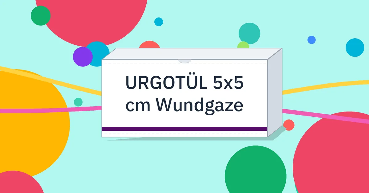 Symbolbild: Packung mit der Aufschrift URGOTÜL 5x5 cm Wundgaze (PZN 18744698) – Verfügbarkeit und Bezug in Apotheken in Frankfurt am Main