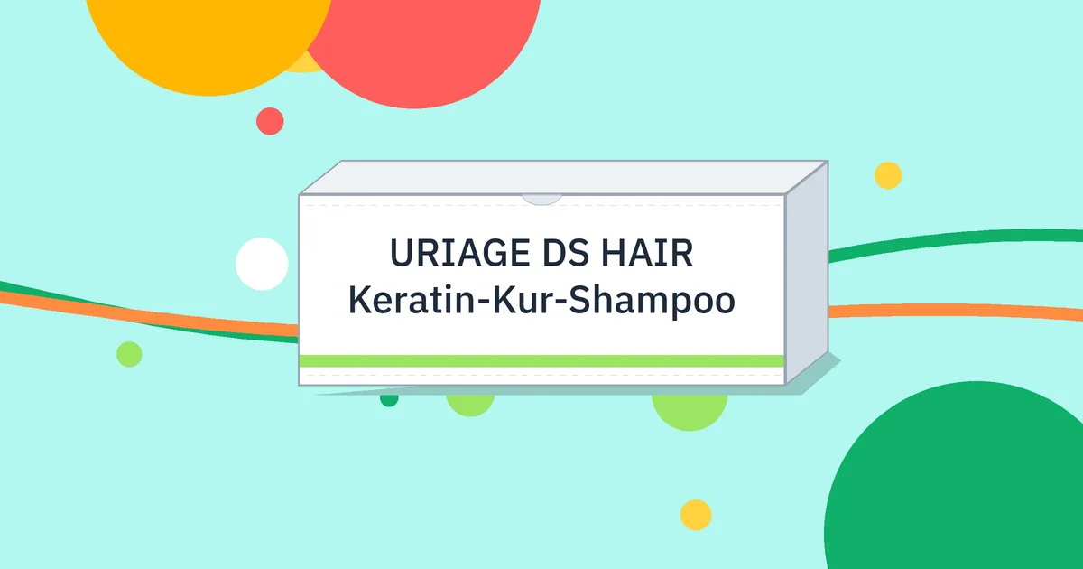 Symbolbild: Packung mit der Aufschrift URIAGE DS HAIR Keratin-Kur-Shampoo (PZN 17556931) – Verfügbarkeit und Bezug in Apotheken in Frankfurt am Main