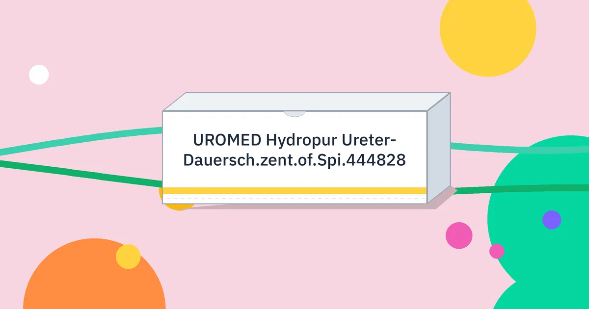Symbolbild: Packung mit der Aufschrift UROMED Hydropur Ureter-Dauersch.zent.of.Spi.444828 (PZN 11371372) – Verfügbarkeit und Bezug in Apotheken in Frankfurt am Main