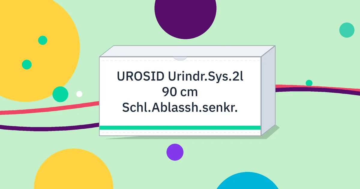 Symbolbild: Packung mit der Aufschrift UROSID Urindr.Sys.2l 90 cm Schl.Ablassh.senkr. (PZN 00827432) – Verfügbarkeit und Bezug in Apotheken in Frankfurt am Main