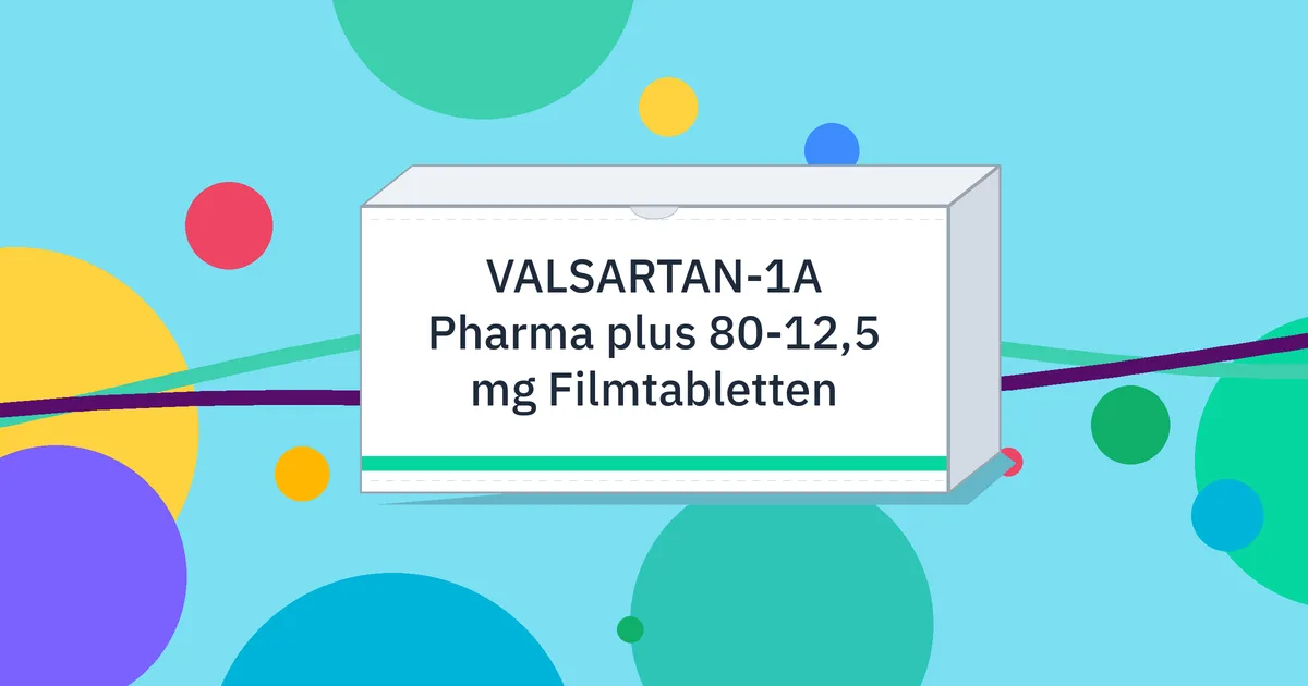 Symbolbild: Packung mit der Aufschrift VALSARTAN-1A Pharma plus 80-12,5 mg Filmtabletten (PZN 07580756) – Verfügbarkeit und Bezug in Apotheken in Frankfurt am Main