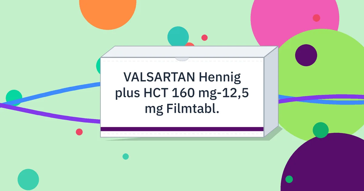 Symbolbild: Packung mit der Aufschrift VALSARTAN Hennig plus HCT 160 mg-12,5 mg Filmtabl. (PZN 09067388) – Verfügbarkeit und Bezug in Apotheken in Frankfurt am Main