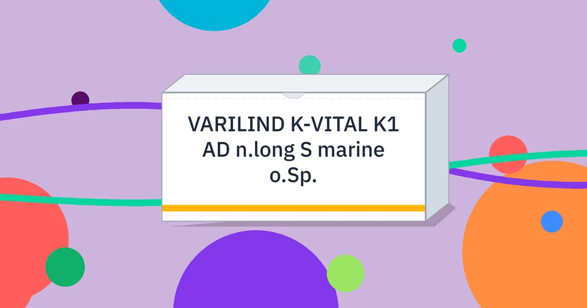 Symbolbild: Packung mit der Aufschrift VARILIND K-VITAL K1 AD n.long S marine o.Sp. (PZN 20566413) – Verfügbarkeit und Bezug in Apotheken in Frankfurt am Main