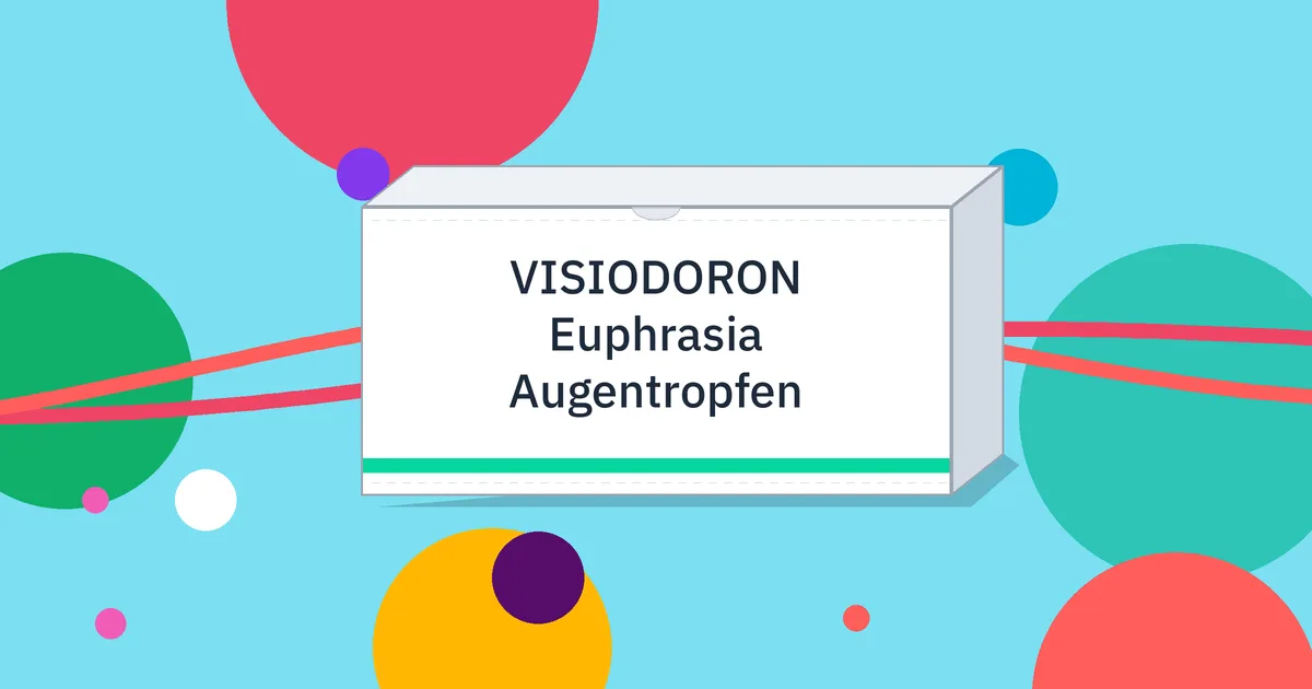Symbolbild: Packung mit der Aufschrift VISIODORON Euphrasia Augentropfen (PZN 17935195) – Verfügbarkeit und Bezug in Apotheken in Frankfurt am Main