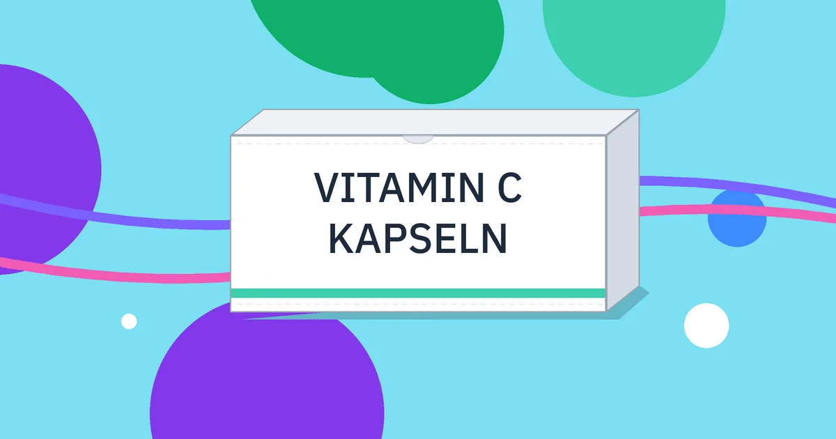 Symbolbild: Packung mit der Aufschrift VITAMIN C KAPSELN (PZN 19198329) – Verfügbarkeit und Bezug in Apotheken in Frankfurt am Main