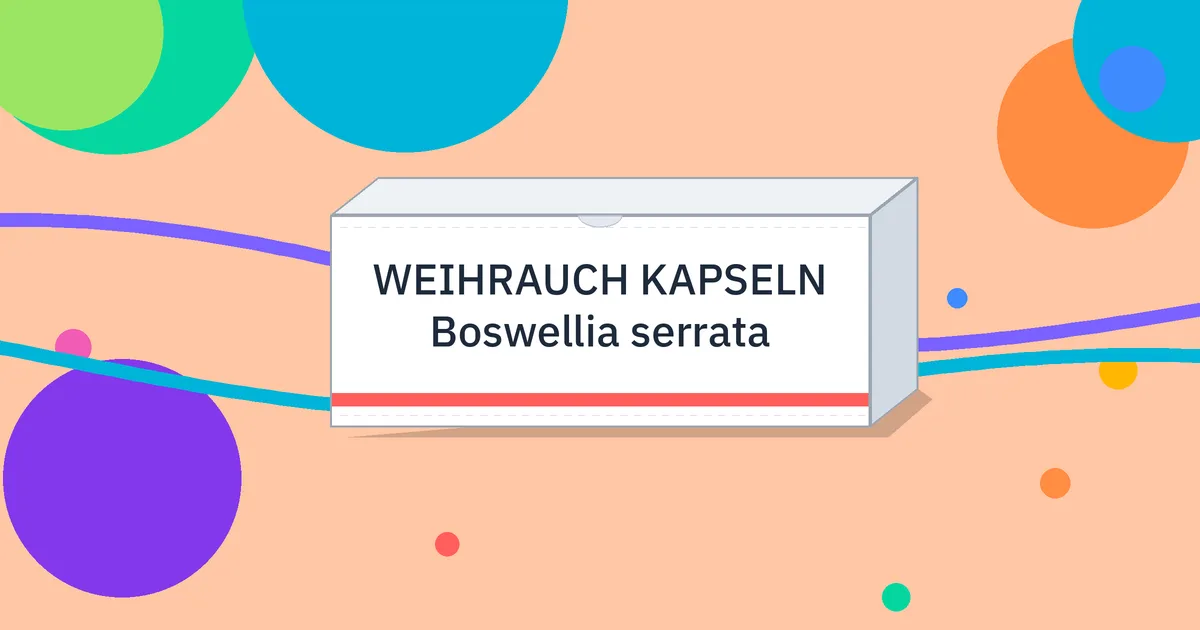 Symbolbild: Packung mit der Aufschrift WEIHRAUCH KAPSELN Boswellia serrata (PZN 14309296) – Verfügbarkeit und Bezug in Apotheken in Frankfurt am Main
