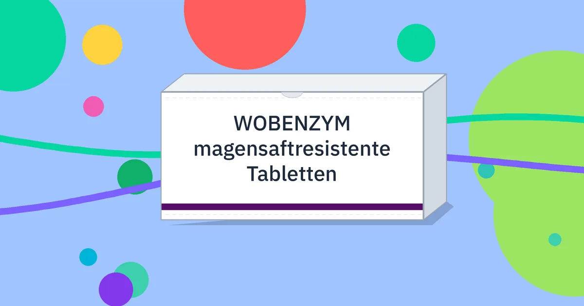 Symbolbild: Packung mit der Aufschrift WOBENZYM magensaftresistente Tabletten (PZN 13751860) – Verfügbarkeit und Bezug in Apotheken in Frankfurt am Main