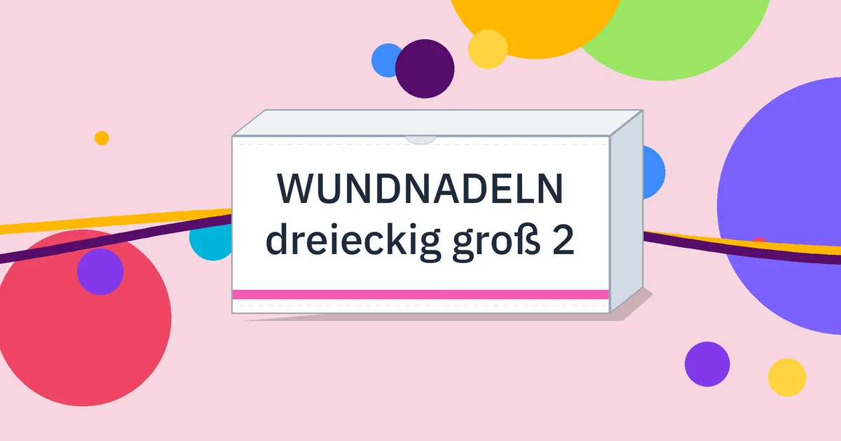 Symbolbild: Packung mit der Aufschrift WUNDNADELN dreieckig groß 2 (PZN 02009778) – Verfügbarkeit und Bezug in Apotheken in Frankfurt am Main
