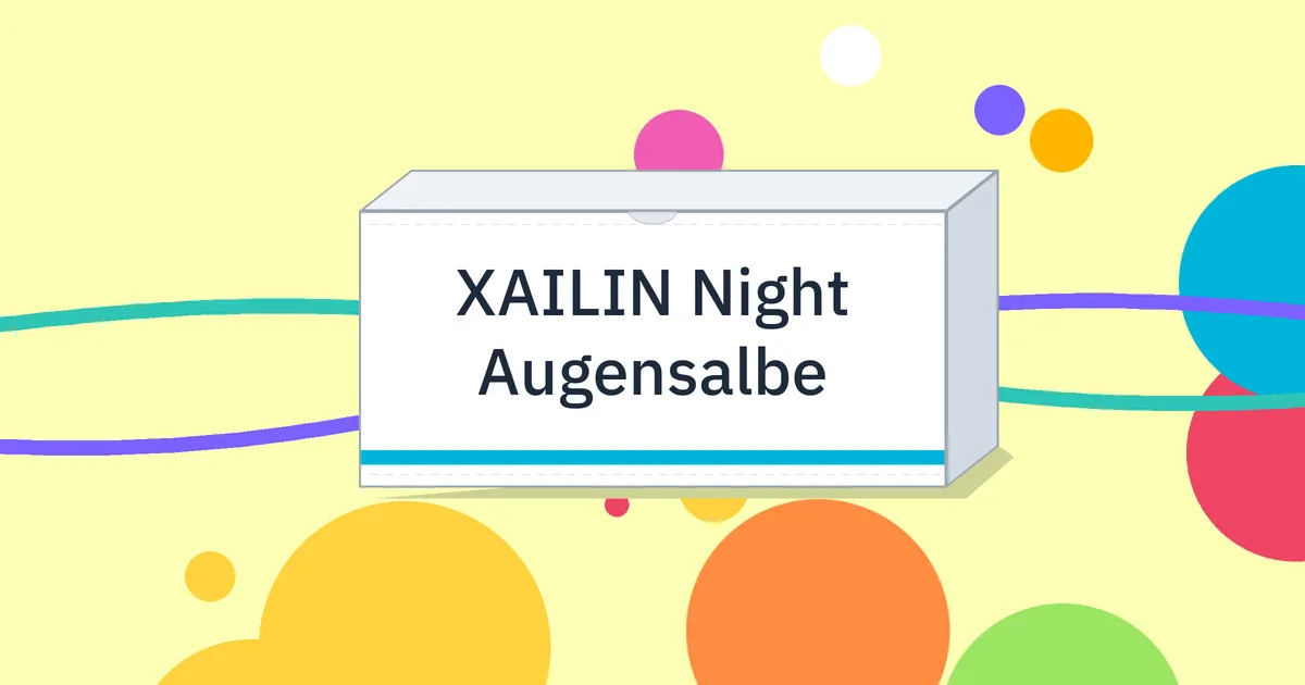 Symbolbild: Packung mit der Aufschrift XAILIN Night Augensalbe (PZN 17532416) – Verfügbarkeit und Bezug in Apotheken in Frankfurt am Main