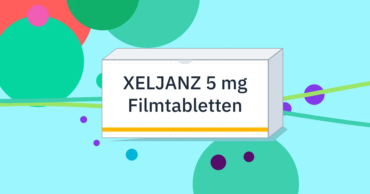 Symbolbild: Packung mit der Aufschrift XELJANZ 5 mg Filmtabletten (PZN 13868875) – Verfügbarkeit und Bezug in Apotheken in Frankfurt am Main