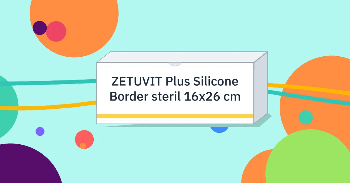 Symbolbild: Packung mit der Aufschrift ZETUVIT Plus Silicone Border steril 16x26 cm (PZN 20120410) – Verfügbarkeit und Bezug in Apotheken in Frankfurt am Main
