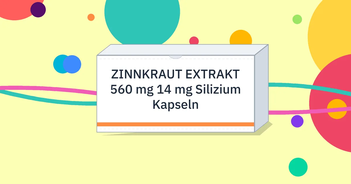Symbolbild: Packung mit der Aufschrift ZINNKRAUT EXTRAKT 560 mg 14 mg Silizium Kapseln (PZN 15738533) – Verfügbarkeit und Bezug in Apotheken in Frankfurt am Main