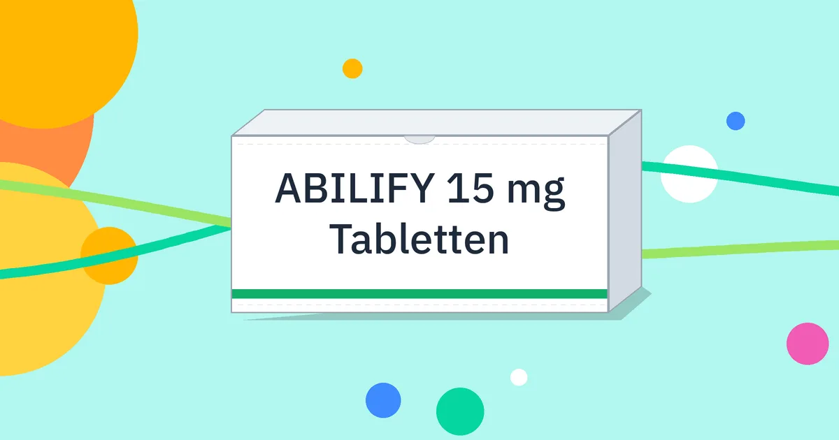 Symbolbild: Packung mit der Aufschrift ABILIFY 15 mg Tabletten (PZN 04048914) – Verfügbarkeit und Bezug in Apotheken in Frankfurt am Main