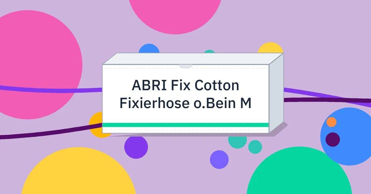 Symbolbild: Packung mit der Aufschrift ABRI Fix Cotton Fixierhose o.Bein M (PZN 12502422) – Verfügbarkeit und Bezug in Apotheken in Frankfurt am Main