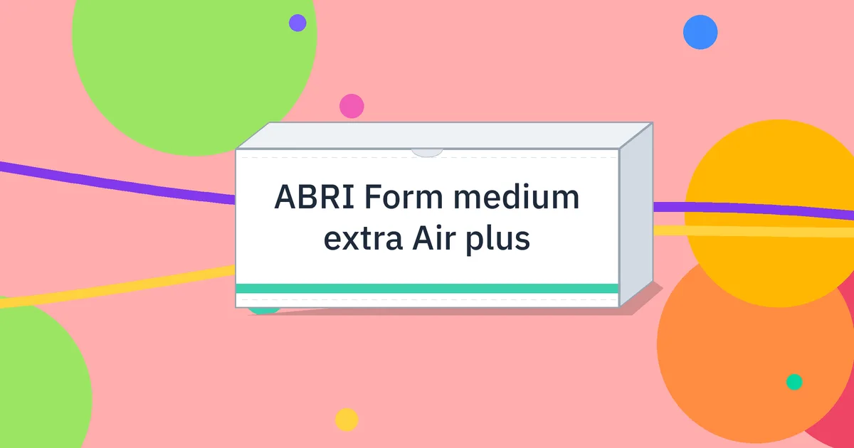 Symbolbild: Packung mit der Aufschrift ABRI Form medium extra Air plus (PZN 04607928) – Verfügbarkeit und Bezug in Apotheken in Frankfurt am Main