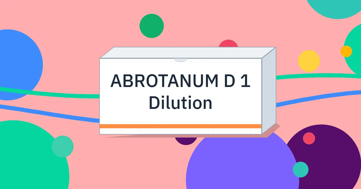 Symbolbild: Packung mit der Aufschrift ABROTANUM D 1 Dilution (PZN 02108687) – Verfügbarkeit und Bezug in Apotheken in Frankfurt am Main