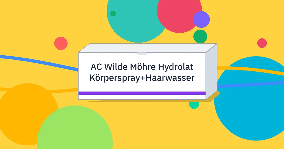 Symbolbild: Packung mit der Aufschrift AC Wilde Möhre Hydrolat Körperspray+Haarwasser (PZN 17576460) – Verfügbarkeit und Bezug in Apotheken in Frankfurt am Main