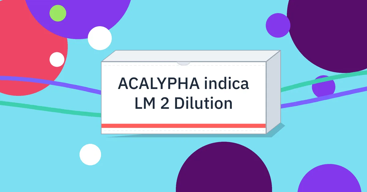 Symbolbild: Packung mit der Aufschrift ACALYPHA indica LM 2 Dilution (PZN 13262090) – Verfügbarkeit und Bezug in Apotheken in Frankfurt am Main