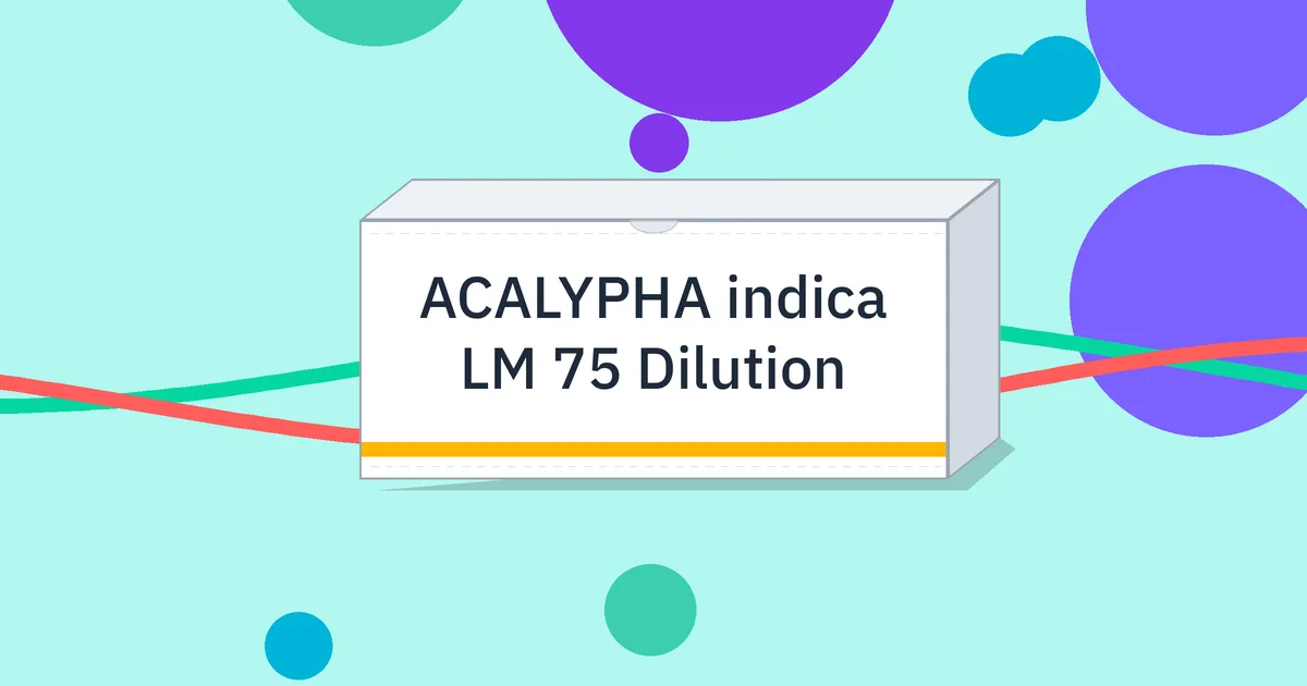 Symbolbild: Packung mit der Aufschrift ACALYPHA indica LM 75 Dilution (PZN 13262865) – Verfügbarkeit und Bezug in Apotheken in Frankfurt am Main