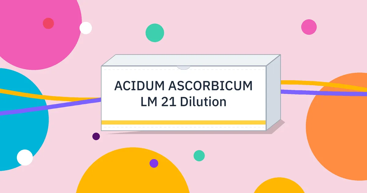 Symbolbild: Packung mit der Aufschrift ACIDUM ASCORBICUM LM 21 Dilution (PZN 13269057) – Verfügbarkeit und Bezug in Apotheken in Frankfurt am Main
