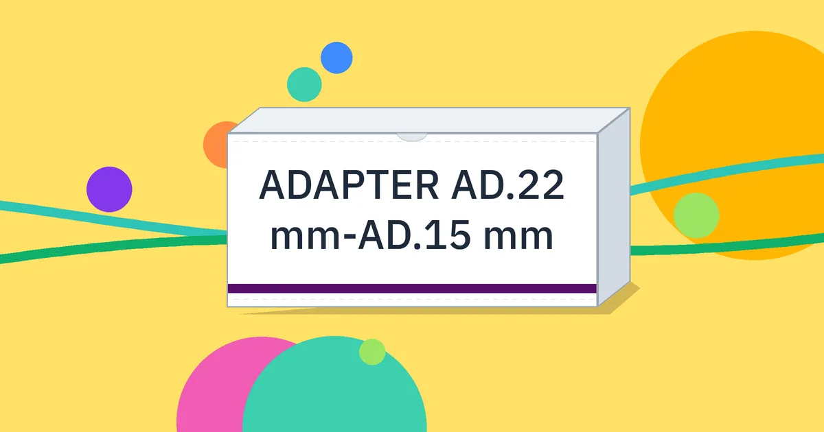 Symbolbild: Packung mit der Aufschrift ADAPTER AD.22 mm-AD.15 mm (PZN 16955830) – Verfügbarkeit und Bezug in Apotheken in Frankfurt am Main