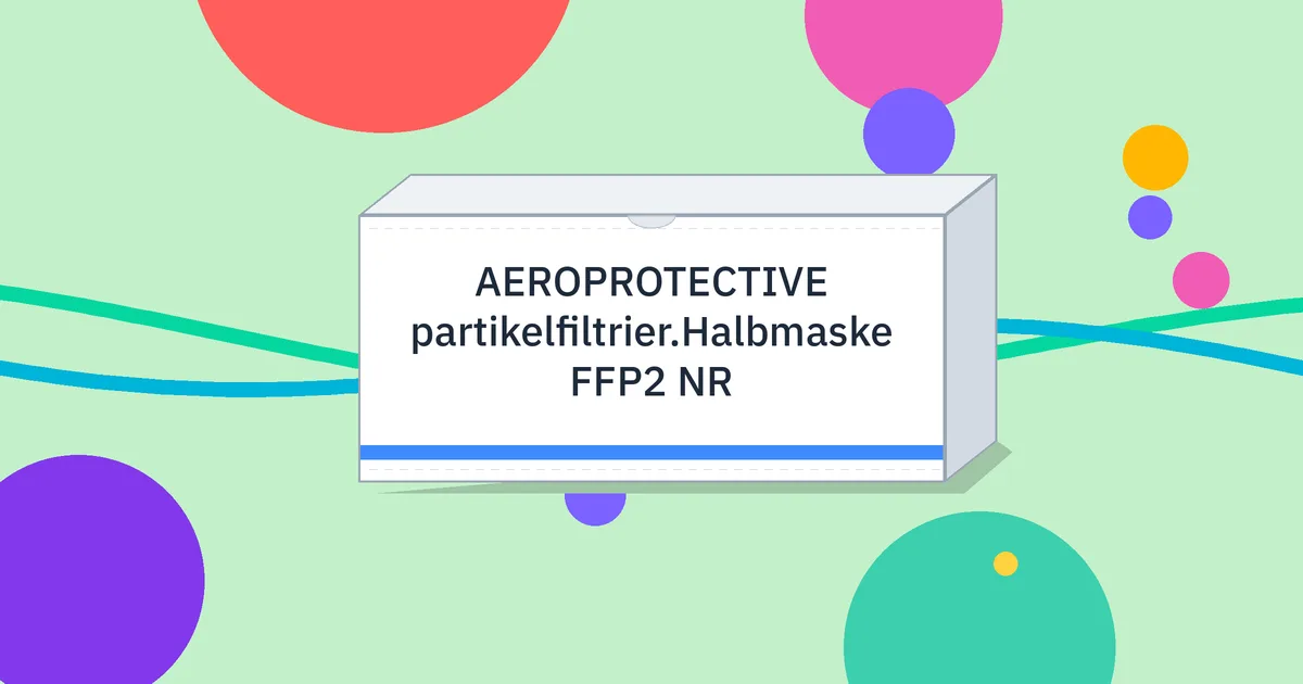 Symbolbild: Packung mit der Aufschrift AEROPROTECTIVE partikelfiltrier.Halbmaske FFP2 NR (PZN 17276539) – Verfügbarkeit und Bezug in Apotheken in Frankfurt am Main
