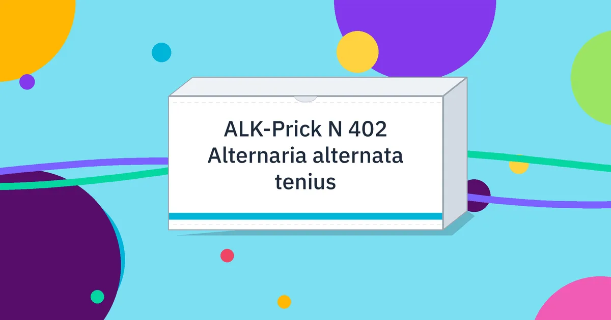 Symbolbild: Packung mit der Aufschrift ALK-Prick N 402 Alternaria alternata tenius (PZN 02518132) – Verfügbarkeit und Bezug in Apotheken in Frankfurt am Main