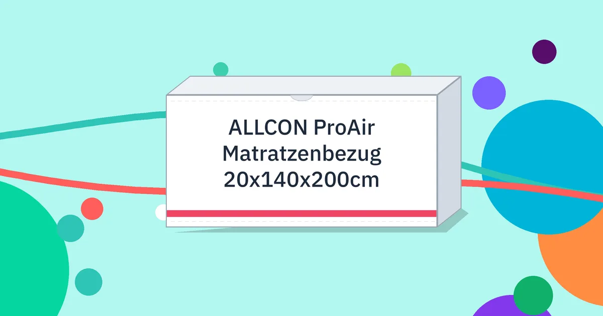 Symbolbild: Packung mit der Aufschrift ALLCON ProAir Matratzenbezug 20x140x200cm (PZN 02064843) – Verfügbarkeit und Bezug in Apotheken in Frankfurt am Main