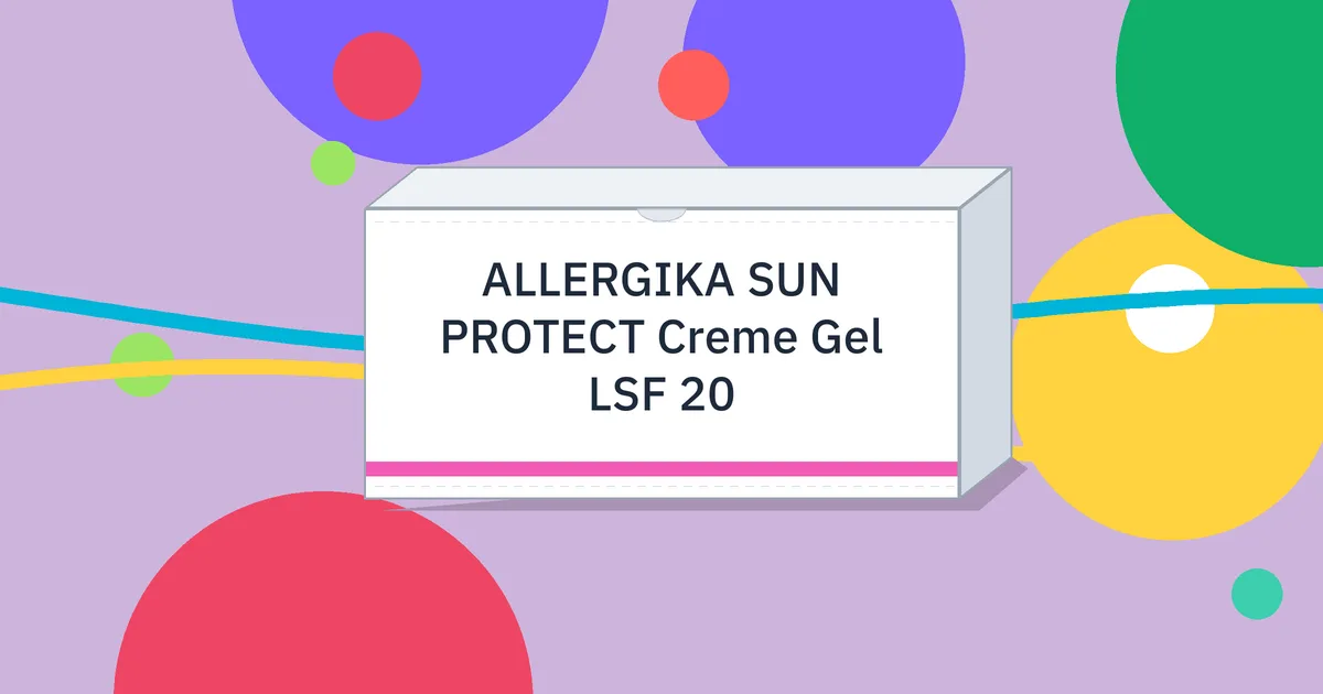 Symbolbild: Packung mit der Aufschrift ALLERGIKA SUN PROTECT Creme Gel LSF 20 (PZN 18656095) – Verfügbarkeit und Bezug in Apotheken in Frankfurt am Main