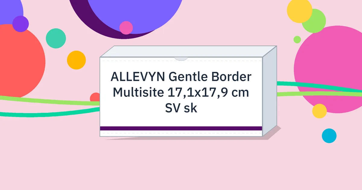 Symbolbild: Packung mit der Aufschrift ALLEVYN Gentle Border Multisite 17,1x17,9 cm SV sk (PZN 16026852) – Verfügbarkeit und Bezug in Apotheken in Frankfurt am Main