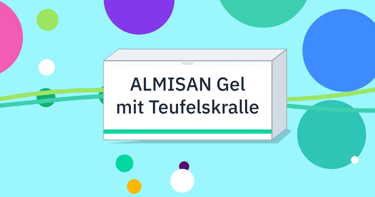 Symbolbild: Packung mit der Aufschrift ALMISAN Gel mit Teufelskralle (PZN 01541264) – Verfügbarkeit und Bezug in Apotheken in Frankfurt am Main